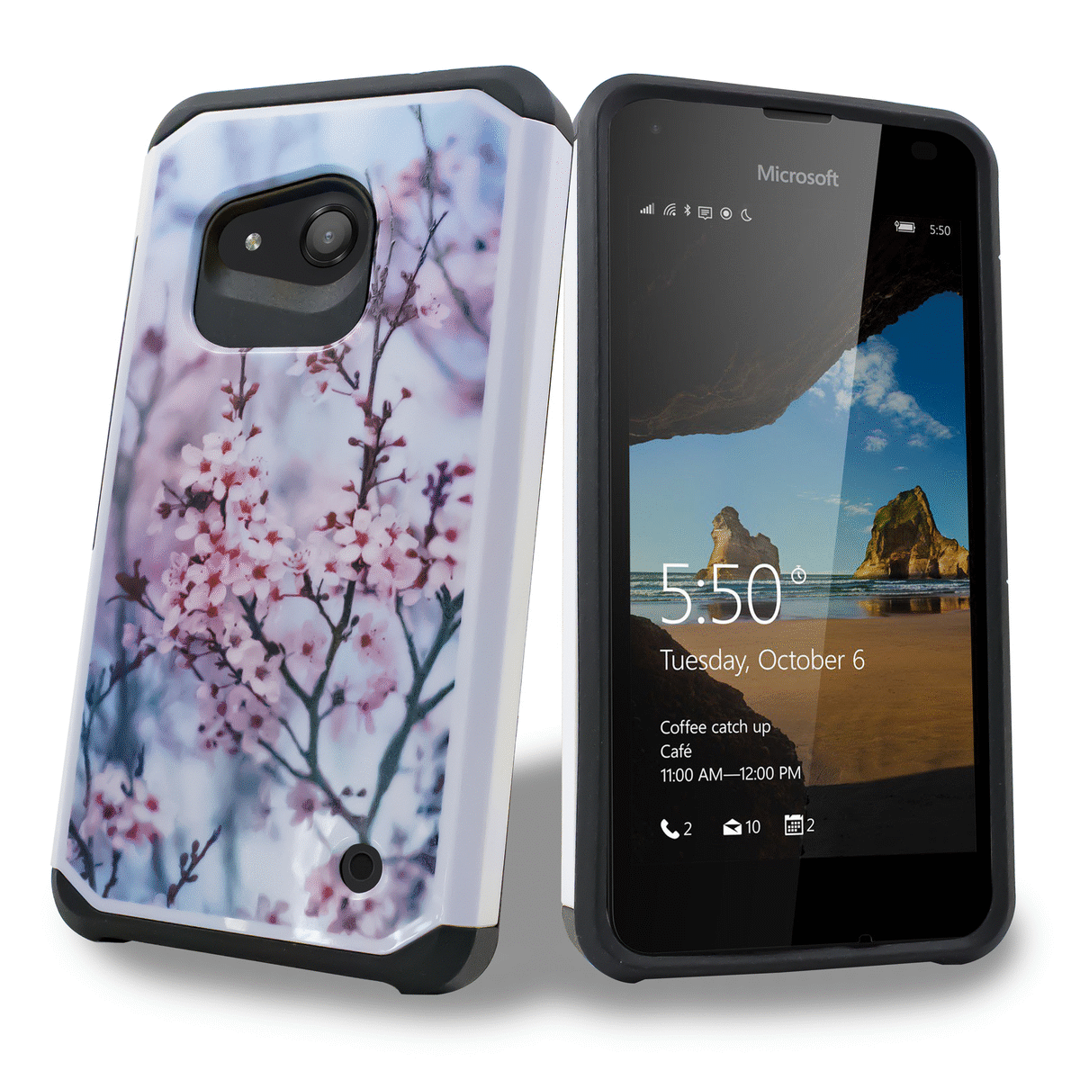 for 4.7" Microsoft Lumia 550 Phone Case Slim Hybrid Dual Layer Hard ...
