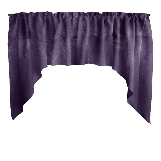 Shiny Satin Solid Swag Window Valance 72" Wide / 36" Tall - Walmart.com