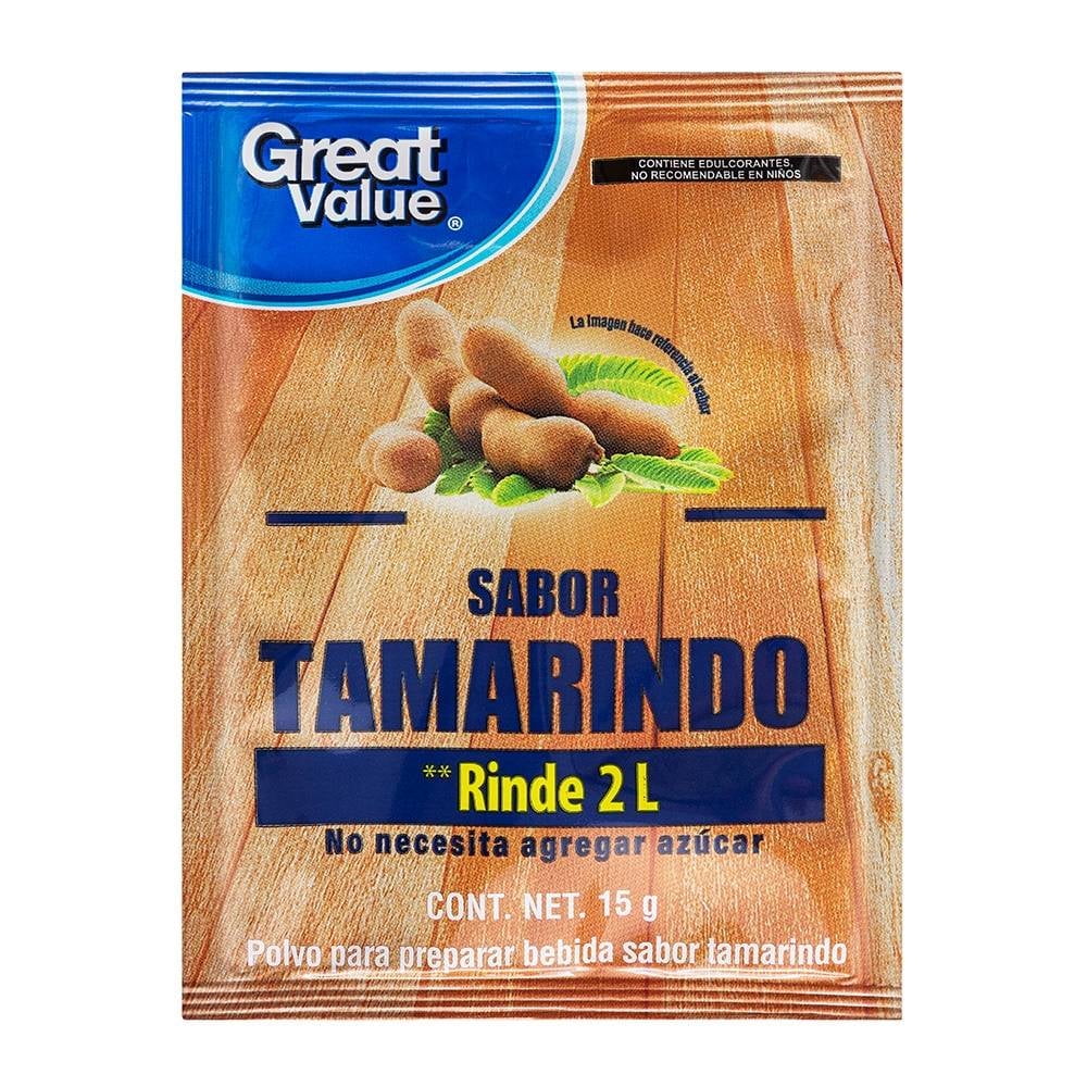 Polvo para preparar bebida Great Value sabor tamarindo 15 g | Bodega ...