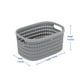 Simplify 3 Pack Small Basket Weave Storage Tote in Grey - Walmart.com