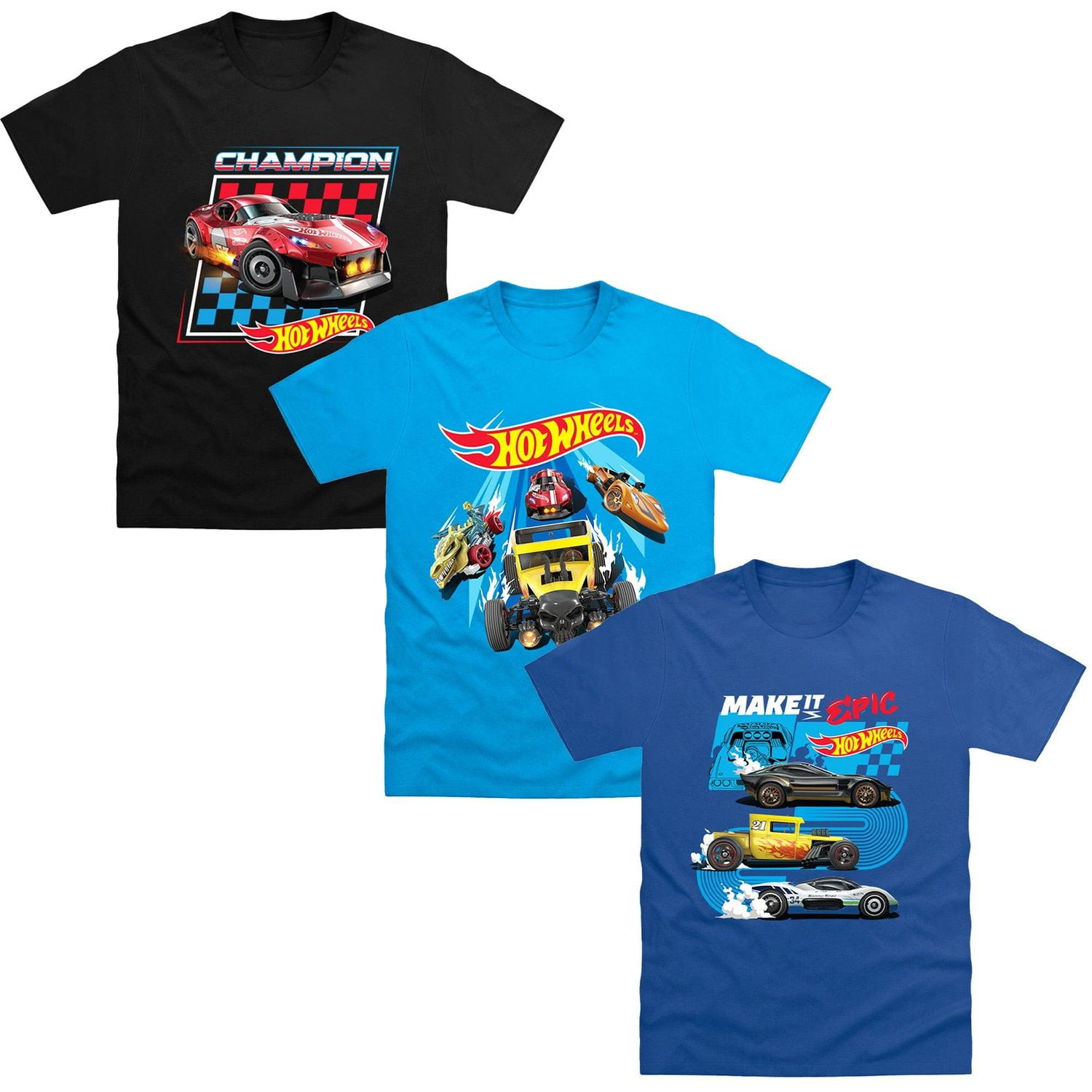 Click here for Hot Wheels Boys/Girls Make It Epic Champion T-Shir... prices