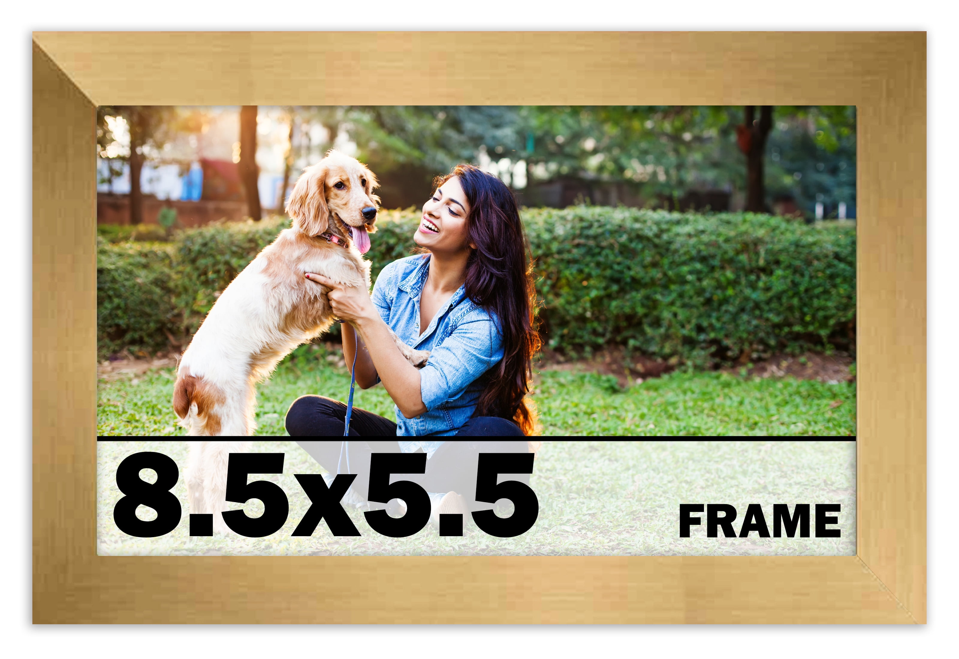 8.5x5.5 Frame Gold Bronze Picture Frame - Modern Photo Frame Includes ...
