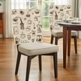 Coffee Chair Back Covers Set of 1, Vintage Coffee Beans Brewing ...