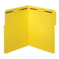 Office Depot Color Fastener File Folders, Letter Size, Yellow, Pack Of ...
