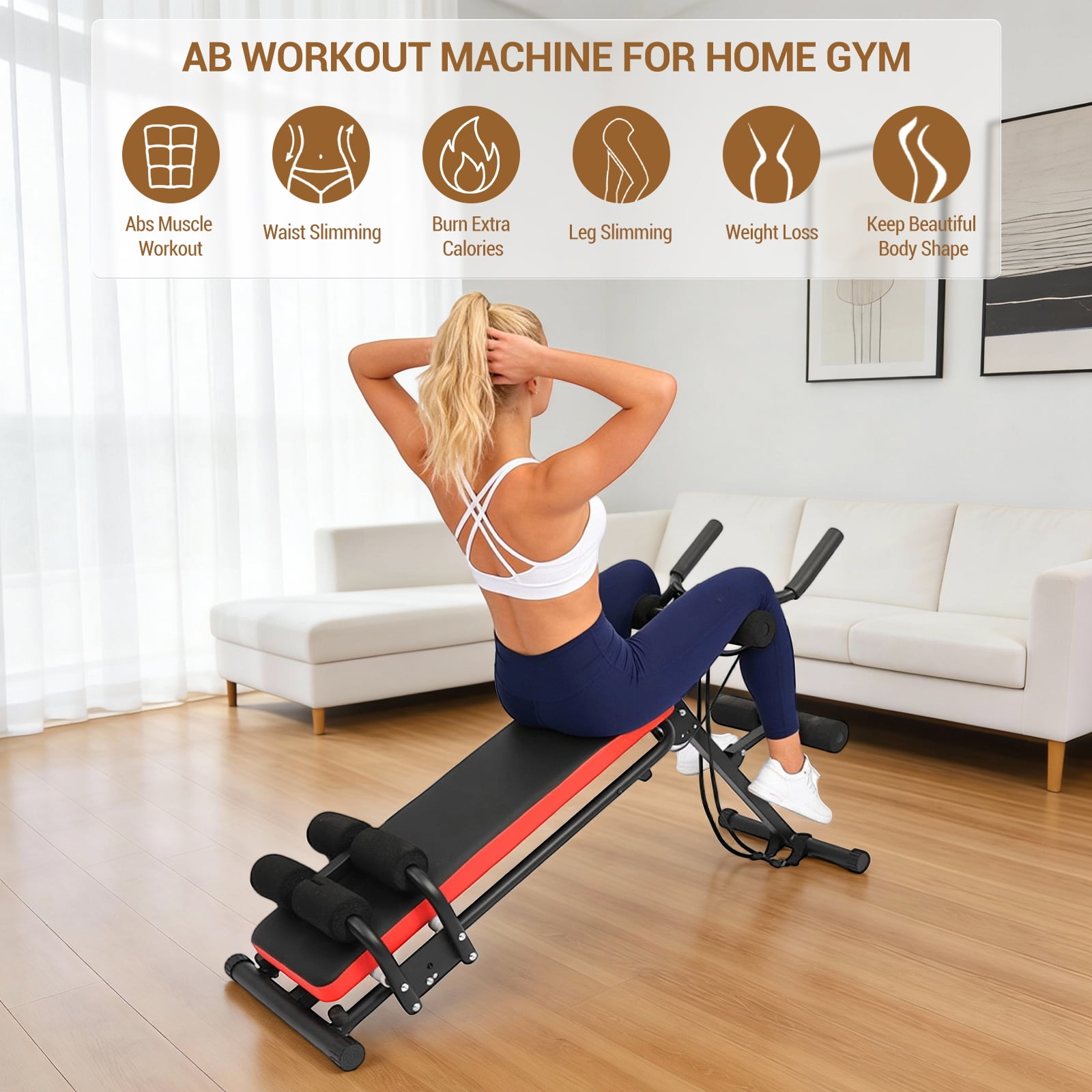 Click here for Edtara 2-In-1 Adjustable Ab Bench & Core Trainer... prices