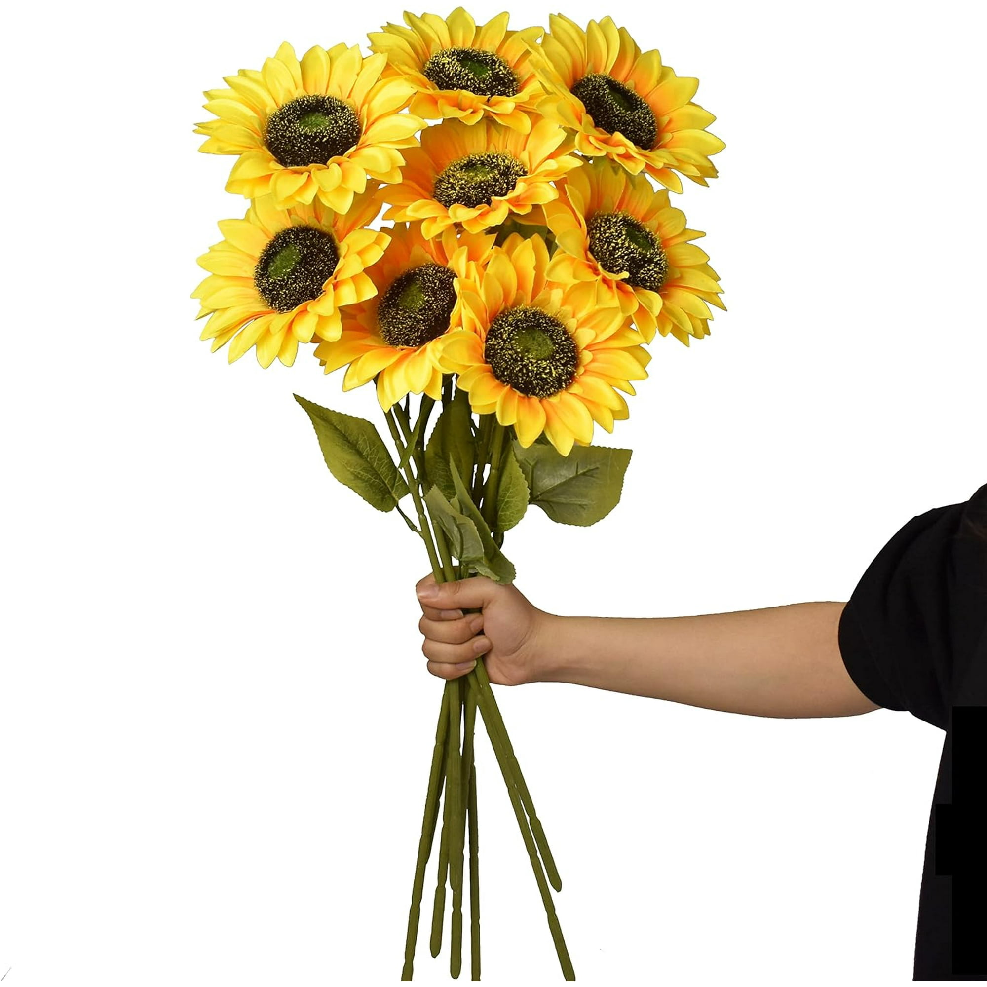 Click here for Minzimin Artificial Sunflowers Flowers 8pcs Single... prices