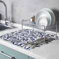 Abstract Scribbles Dish Drying Mat 18x24 inch Calligraphic Marks Modern ...