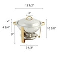 Excellante Stainless steel 4 quart gold accented round chafer, comes in ...