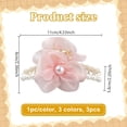 3Pcs 3 Colors PS Plastic & Polyester & Iron Claw Hair Clips for Women ...
