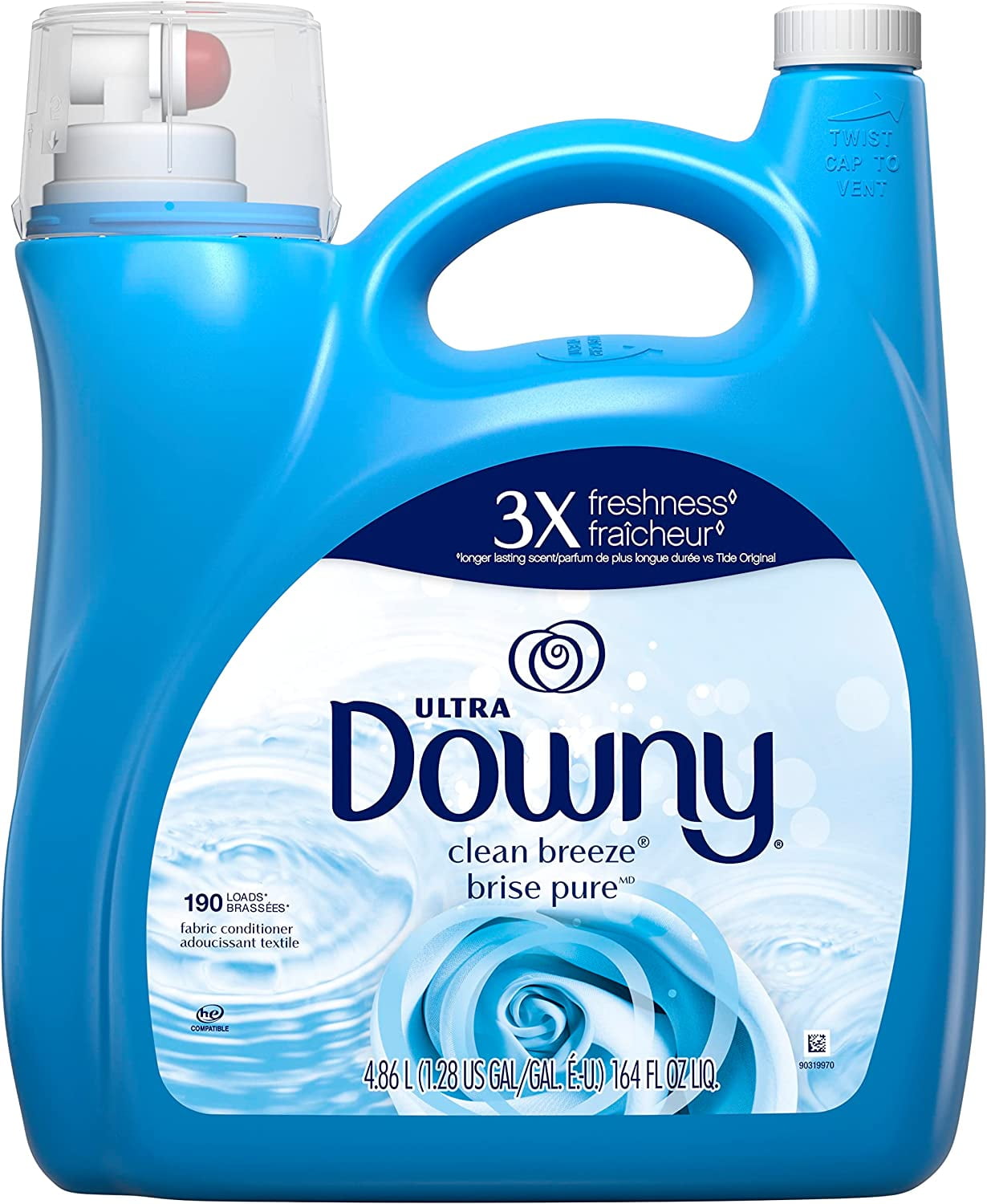 Downy Clean Breeze Liquid Fabric Conditioner (Fabric Softener), 164 Fl ...