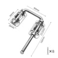 Wodellrrea Multi-Angle Security Barrel Bolt Clasp, Non-Perforated ...