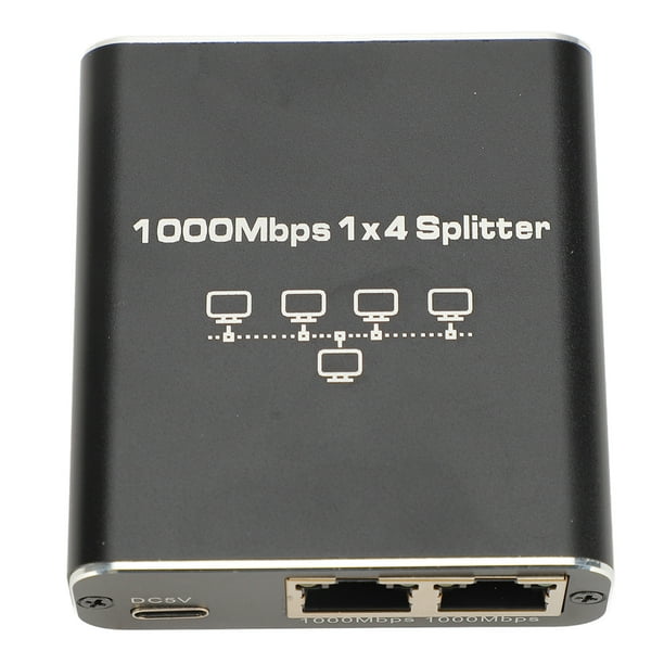 Office Ethernet Splitter, 1000Mbps Maximum Transmission Speed Aluminum ...