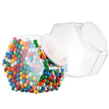 Amscan Shindigz Round Storage Jar: Sealed Plastic Candy Container with ...