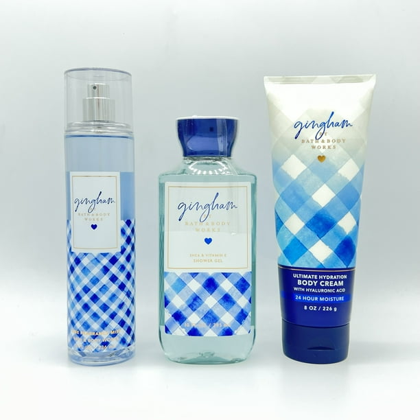 Bath & Body Works Gingham 8oz Fine Fragrance Mist, 10oz Shower Gel and ...