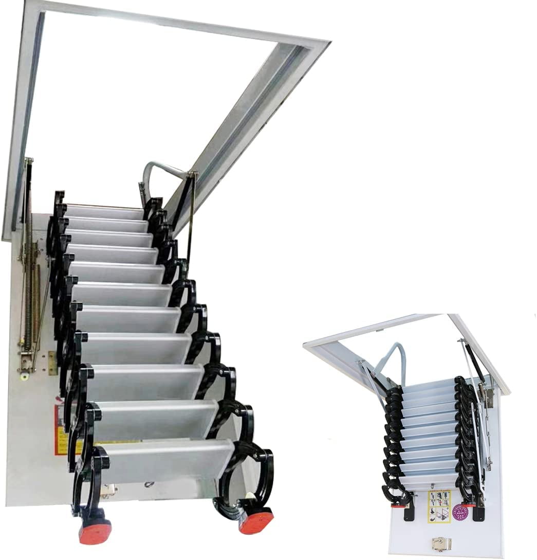 INTSUPERMAI Ceiling Folding Loft Ladder Attic Extension Stair 13 Steps ...
