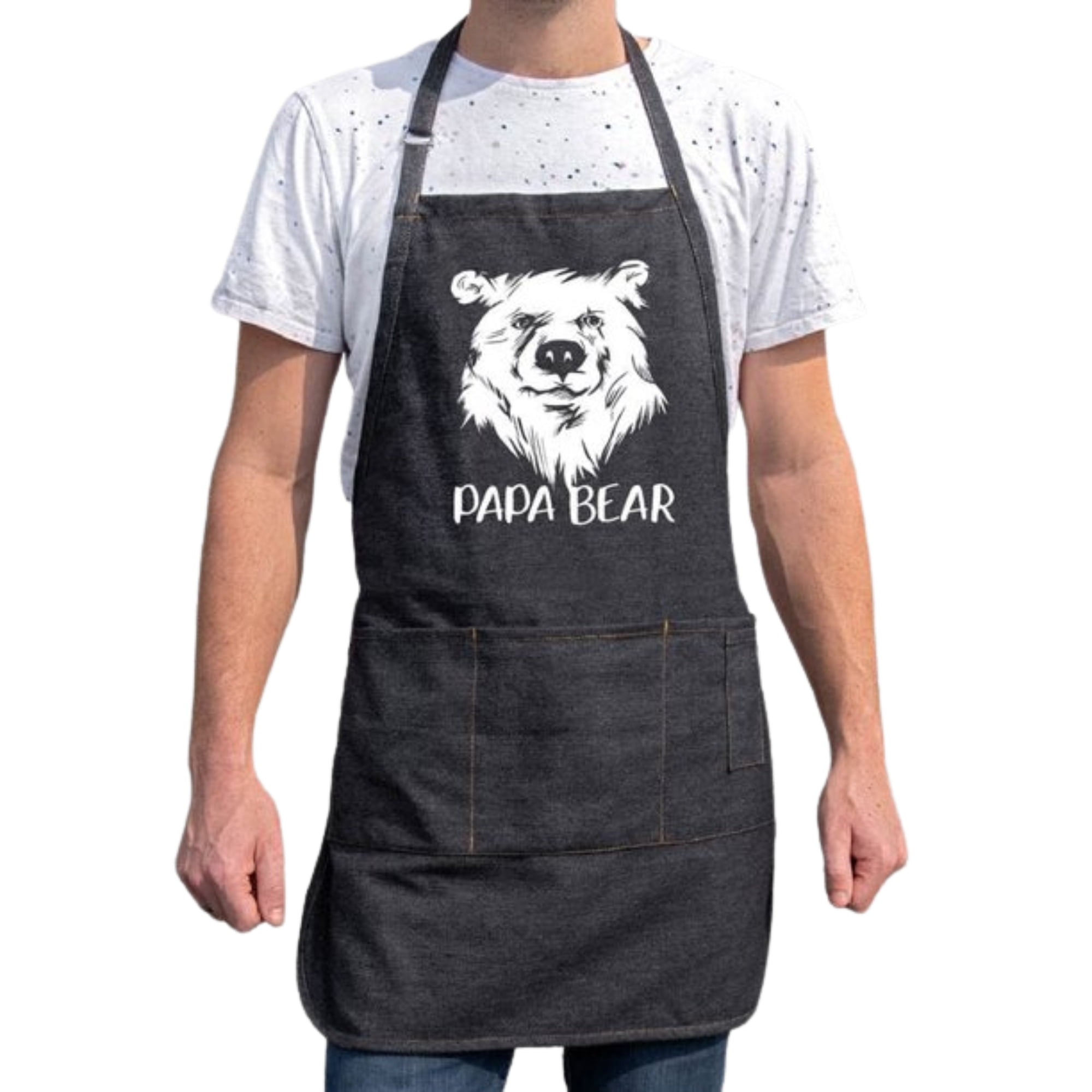 ApronMen, Funny Aprons For Men - Papa Bear - 100% Cotton with Pockets ...