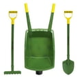 John Deere: Wheelbarrow Set - Green & Yellow - 3pc, Pretend Play ...