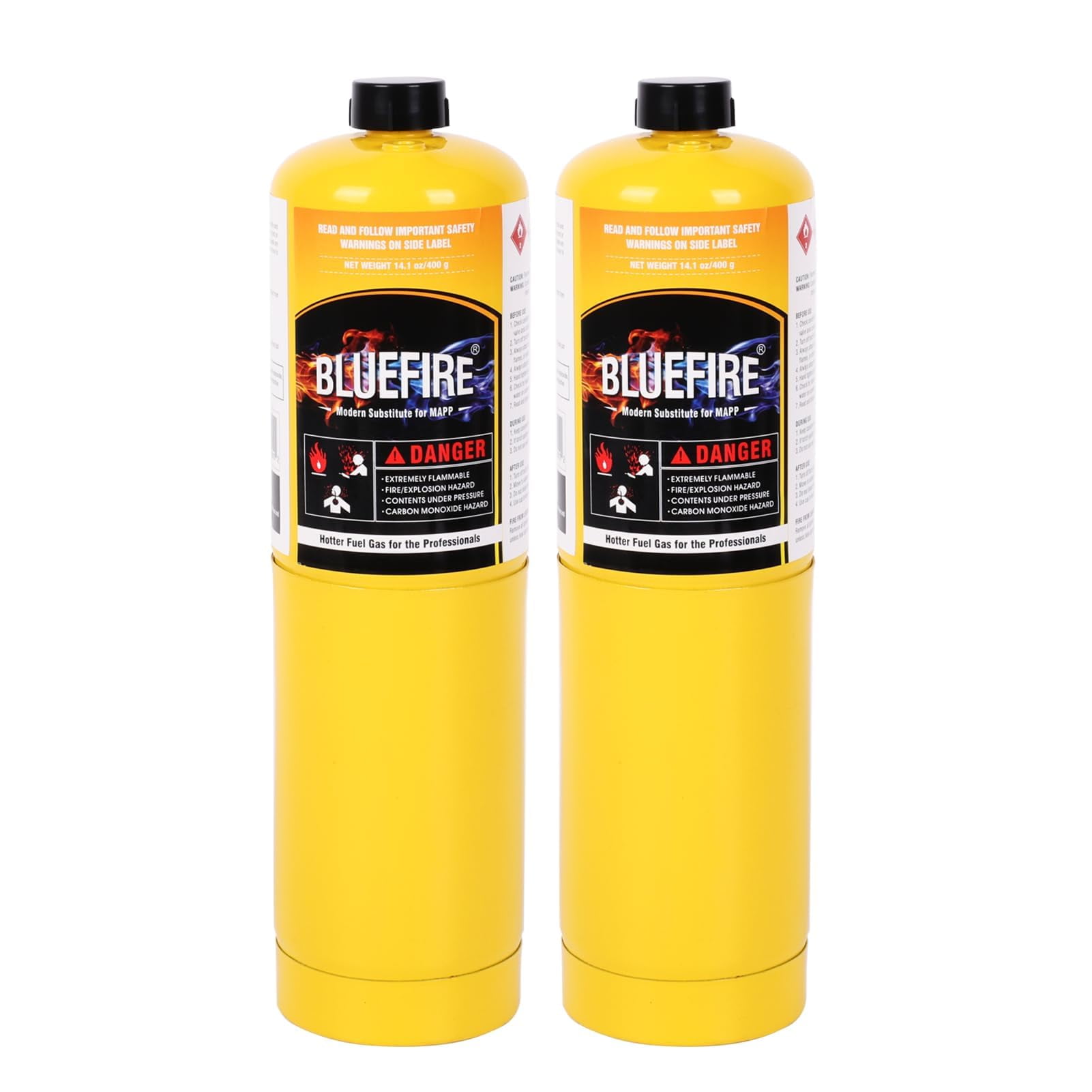 Cilindro de gas MR. TORCH BLUEFIRE Modern MAPP 414 ml, paquete de 2 ...