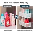 2 Pack Magnetic Shelves for Washing Machine, White Metal Storage ...