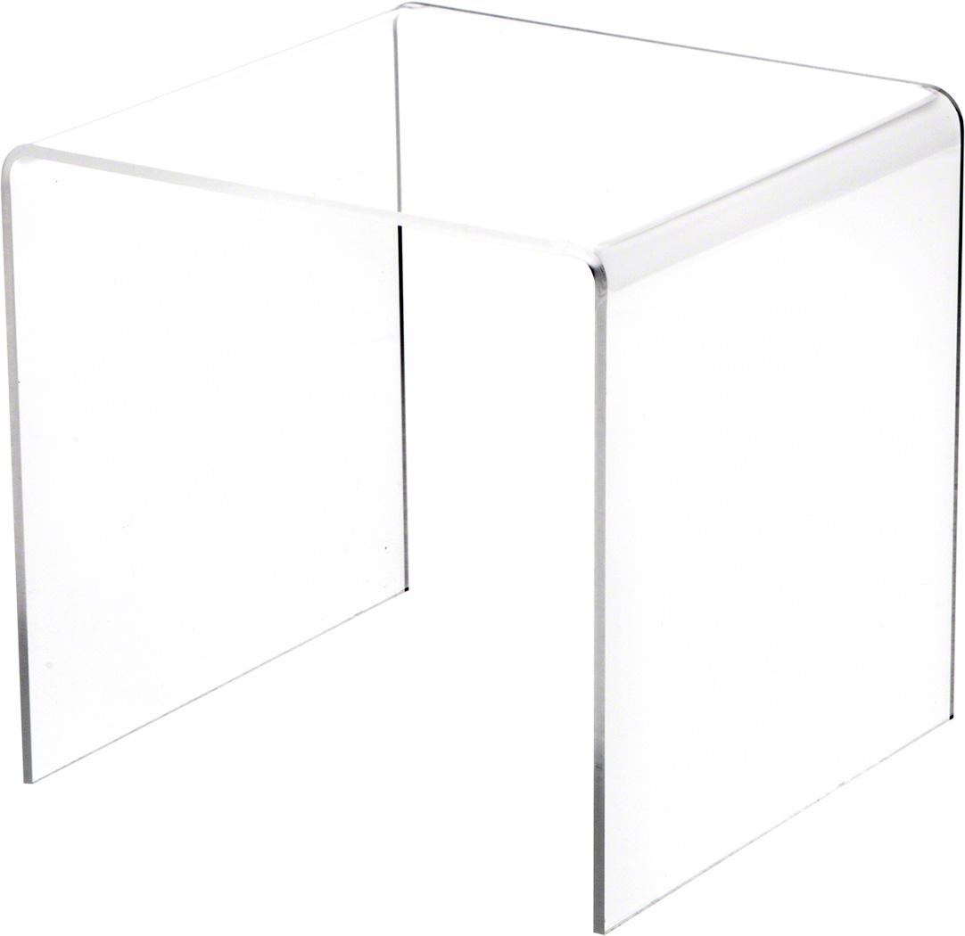 Plymor Clear Acrylic Square Display Riser, 6" H x 6" W x 6" D (1/8 ...