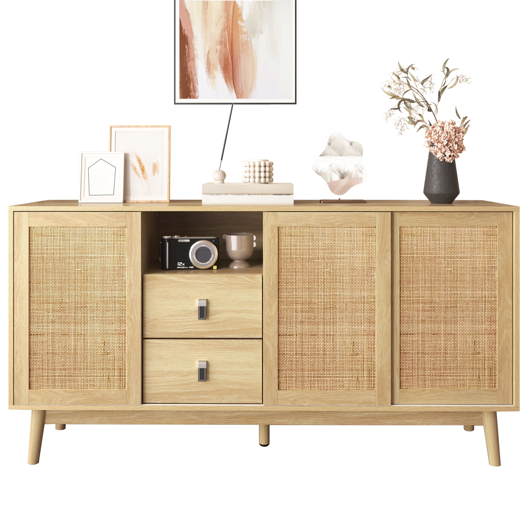 Click here for Noble House 61 Sideboard With Real Rattan Sliding... prices