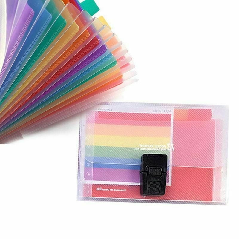 1pc 13 Pocket Folder Office Expanding File Colorful A6 File Organizer ...