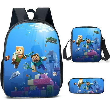 Minecraft School Bag Anime Notebook Laptop Backpack School Bag ...