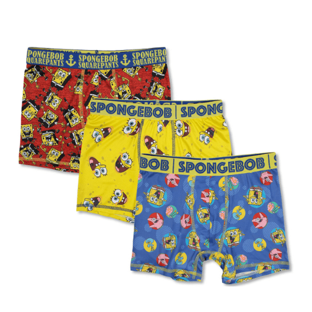 SpongeBob SquarePants - Spongebob Boys 4-10 Boxer Briefs, 3 Pack ...