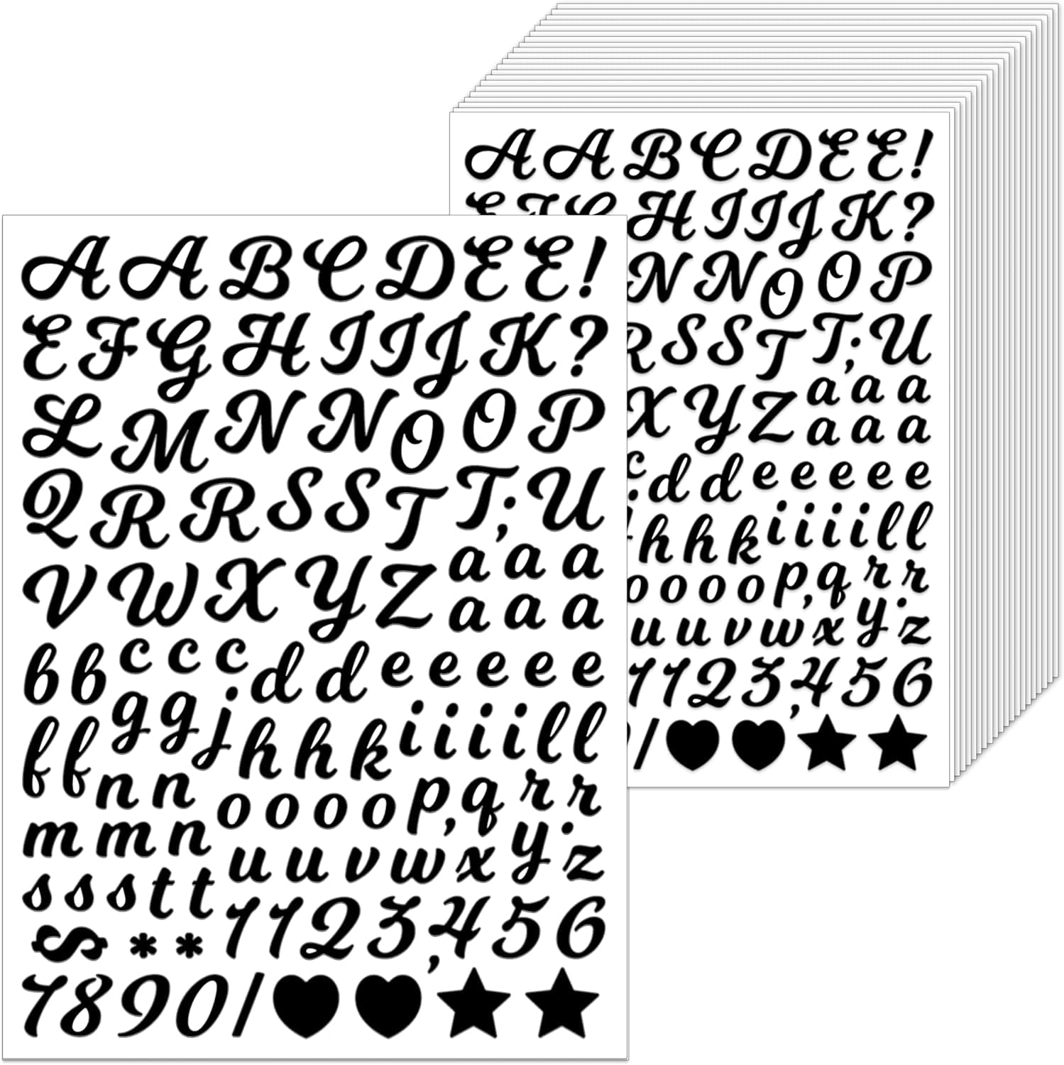 SHIQI-4800 PCS 30-Sheet 0.5 Inch Small Letter Stickers for Water Bottle ...