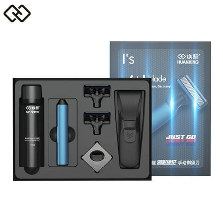 Manual Shaver 6-Piece Set Metal Handle Crystal Base 6+1 Layers Of Multi ...