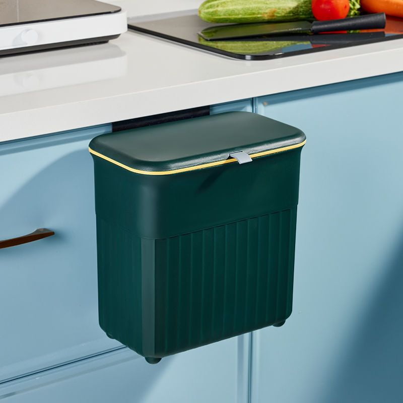 Largeapac City Wall Mounted Trash Can, Garbage Basket With Lid ...