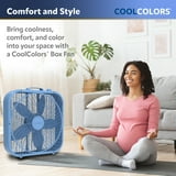 Lasko 20" Cool Colors 3-Speed Box Fan with Weather-Resistant Motor ...