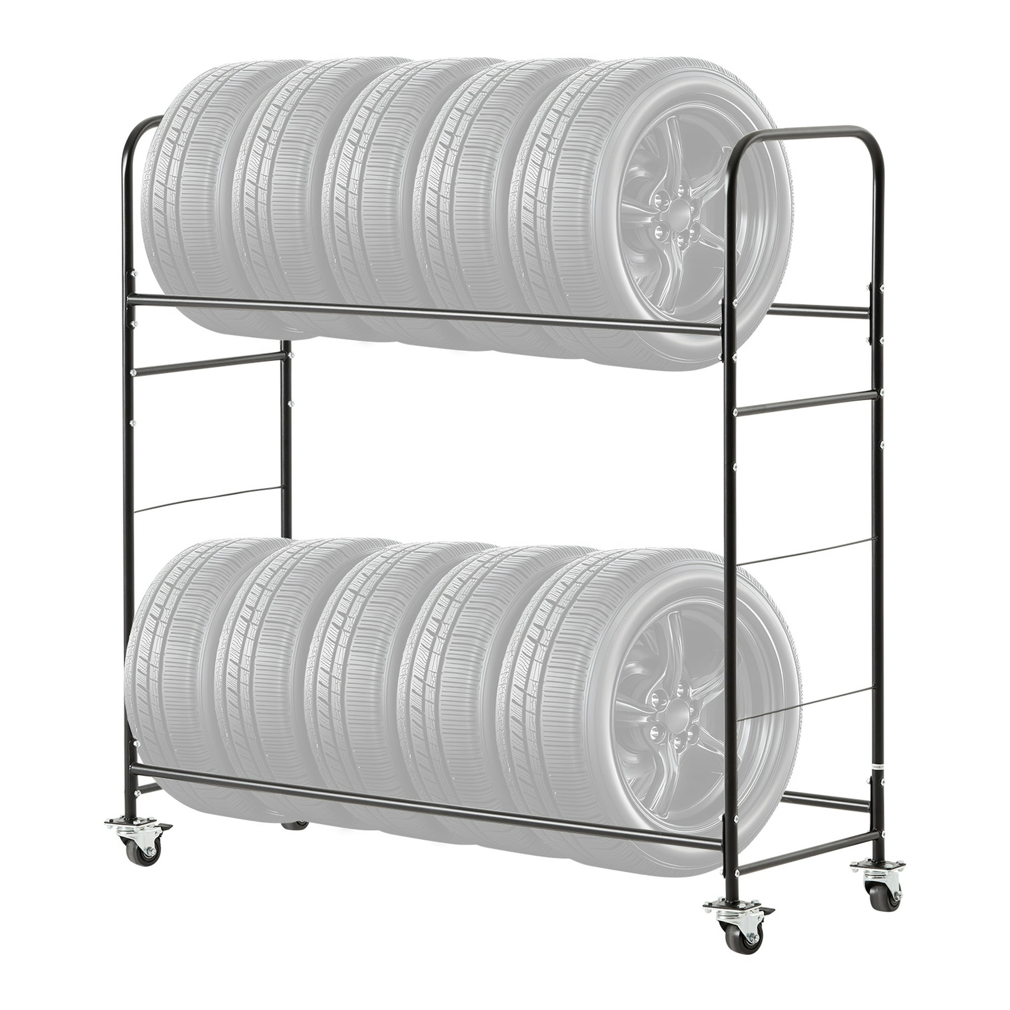 Click here for Vevor Rolling Tire Storage Rack 2-Shelf Tire Holde... prices