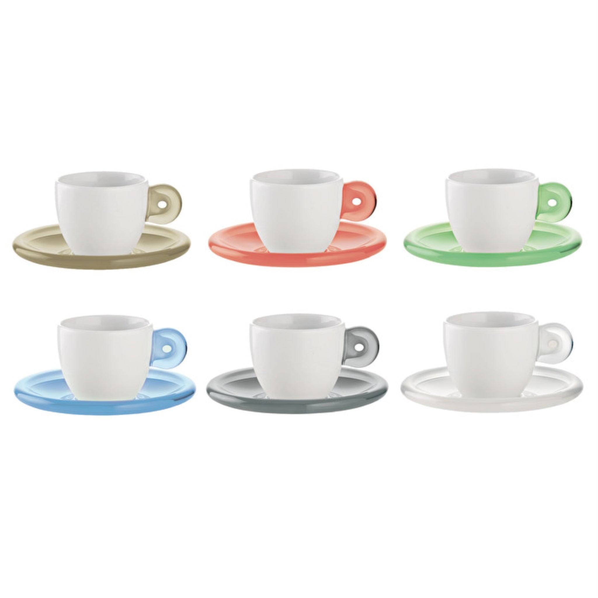 Guzzini - Set 6 Espresso Cups With Saucers Gocce - Walmart.com