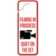 Filming in Progress Quiet on the Set Plastic Door Knob Hanger Sign ...