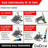 CanDo Adjustable Ball Rebounder, Set with Rectangular Rebounder, 1-Tier ...