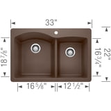 BLANCO DIAMOND 1.75 Dual Mount - Metallic Gray - Walmart.com