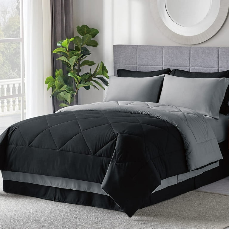 Black and grey comforter set store