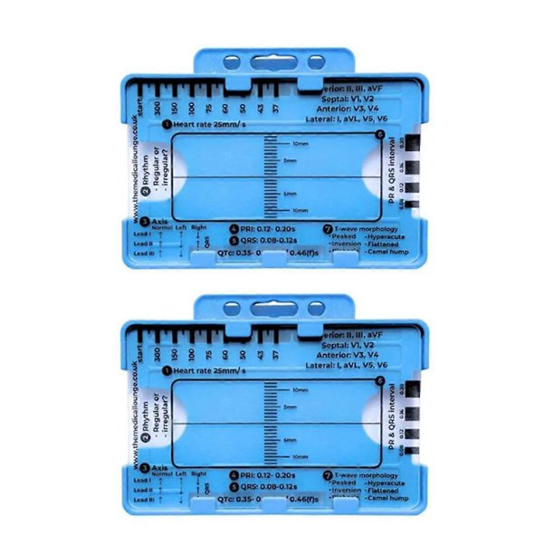 2PCS ECG 7 Step Ruler, ECG 7 Step Ruler for ECG/EKG Interpretation, ECG ...