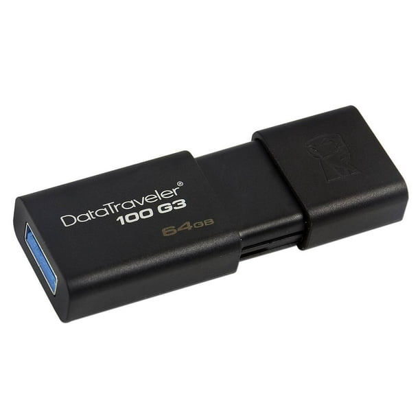 Unidad Flash USB 3.0 Kingston DataTraveler 100 G3 de 64 GB. Kingston DT100G3/64GB | Bodega ...