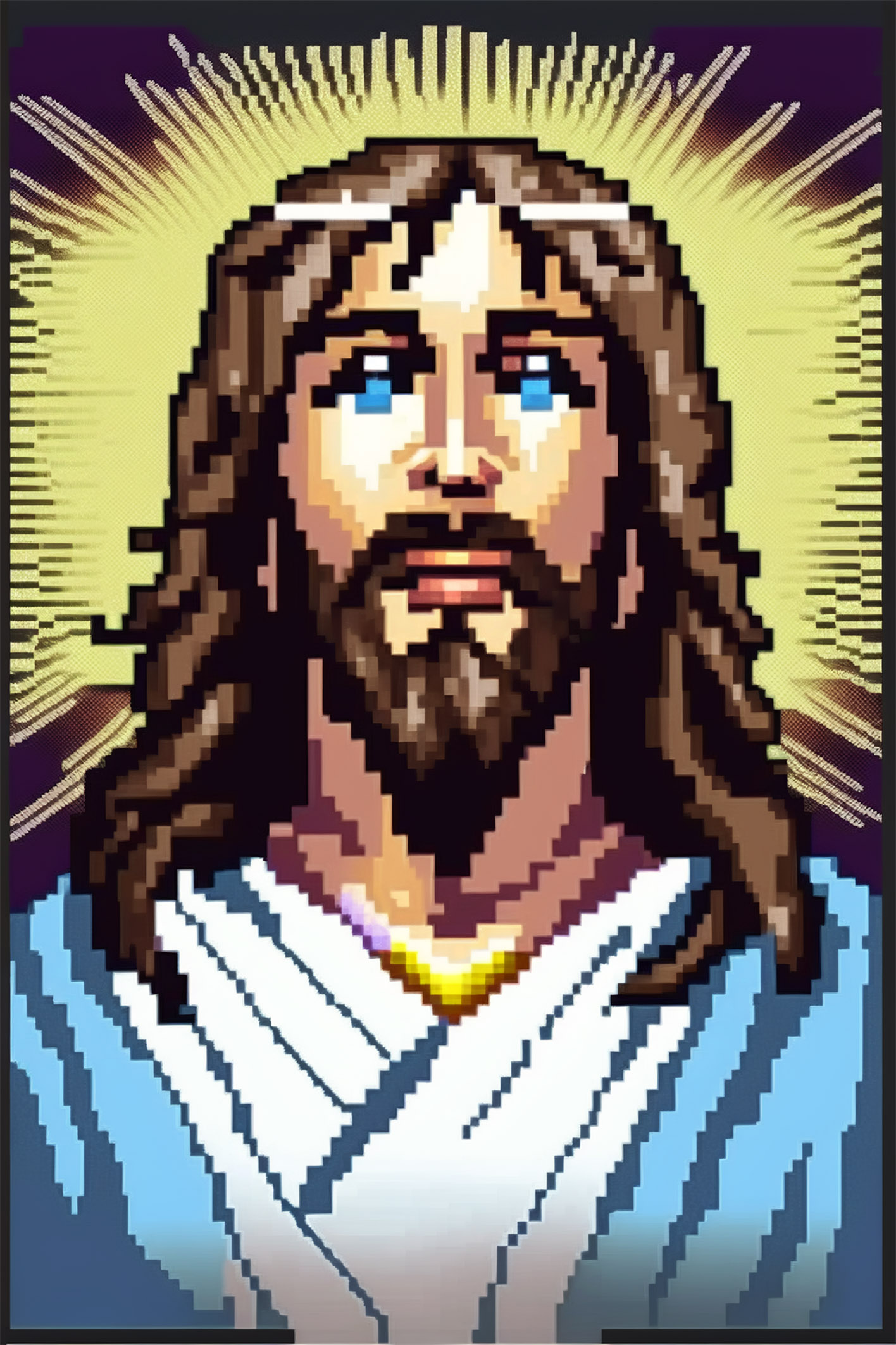 24x36 gallery poster, Jesus Christ 8 bit graphics p15 - Walmart.com