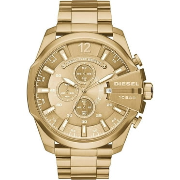 Diesel Men's Mr. Daddy DZ7394 Watch, Brown Leather Strap, Quartz, 30m ...