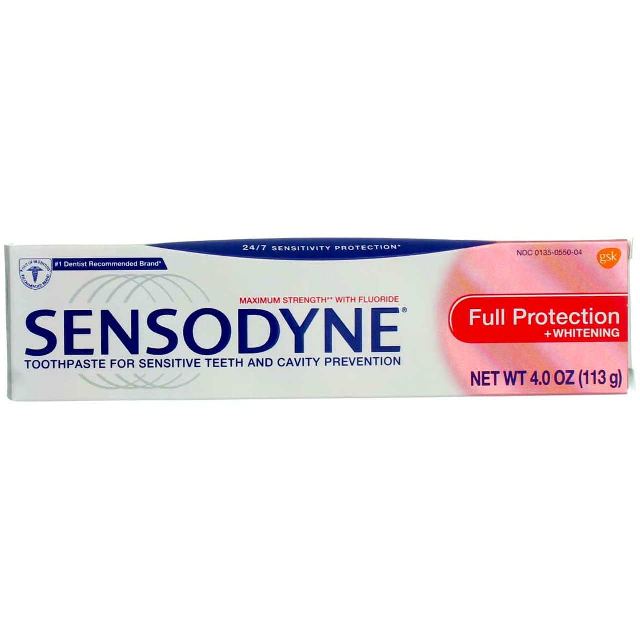 Sensodyne Maximum Strength Anticavity Toothpaste for Sensitive Teeth ...
