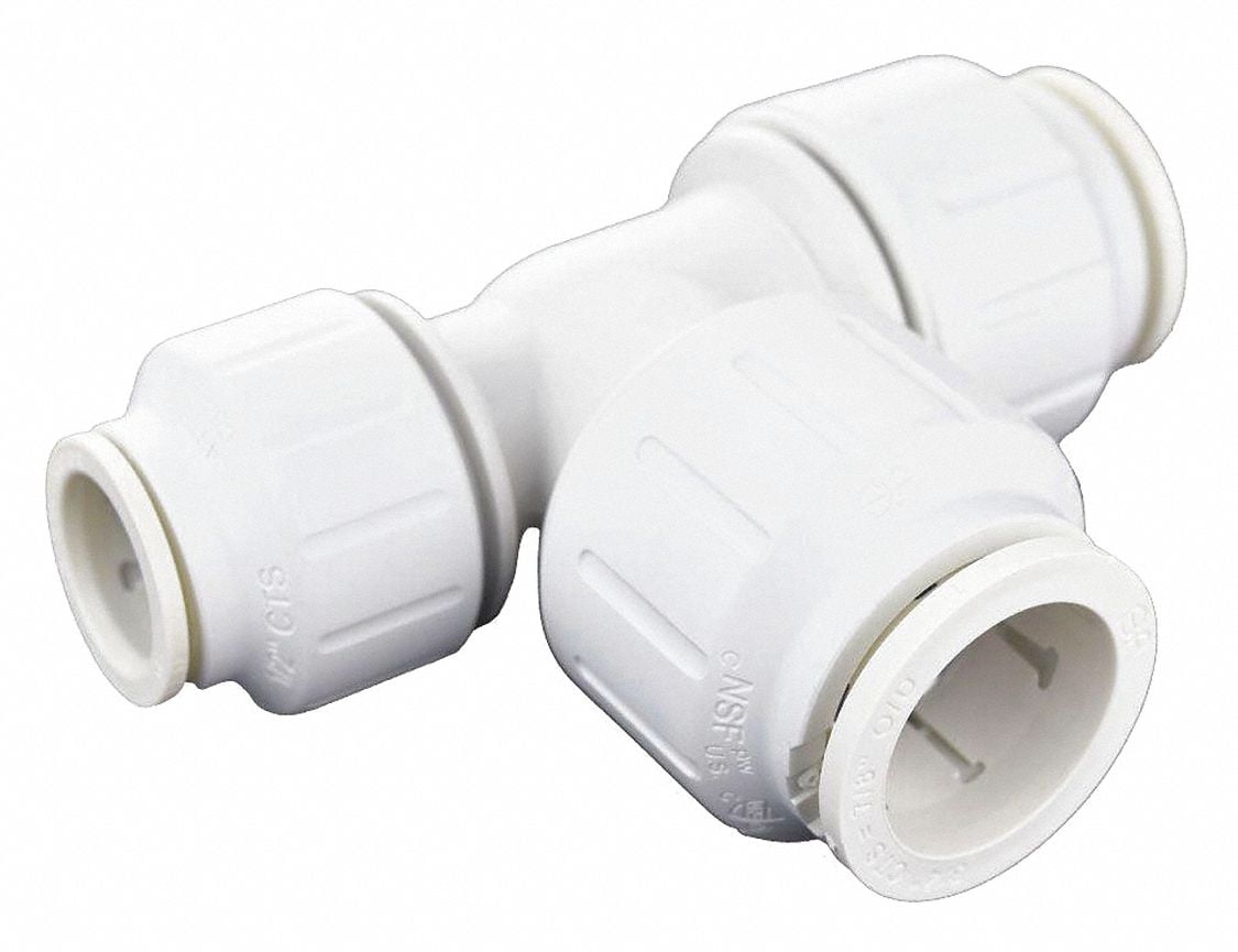 John Guest Reducing Tee,3/4 x1/2x3/4 In CTS,PEX,Wht PEI3028D - Walmart.com