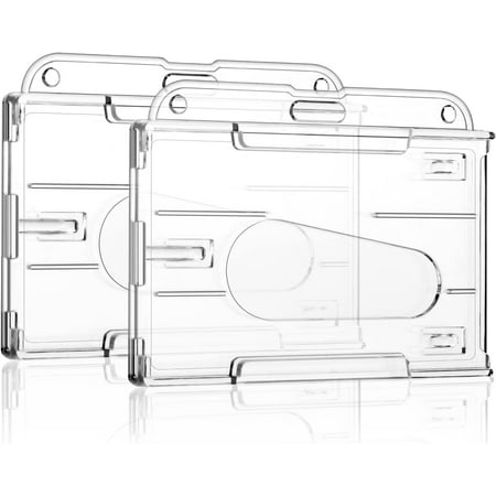 SHAR 2 clear plastic horizontals for ID cards, credit cards, driver's ...