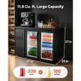 KFFKFF Back Bar Cooler, 11.8 Cu. Ft Counter Height Beverage ...
