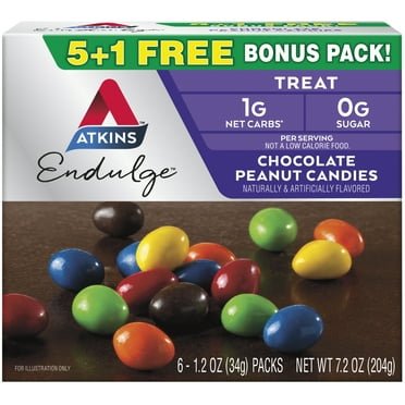 Atkins Endulge Assorted Variety Pk, Peanut Candies & Milk Chocolate ...