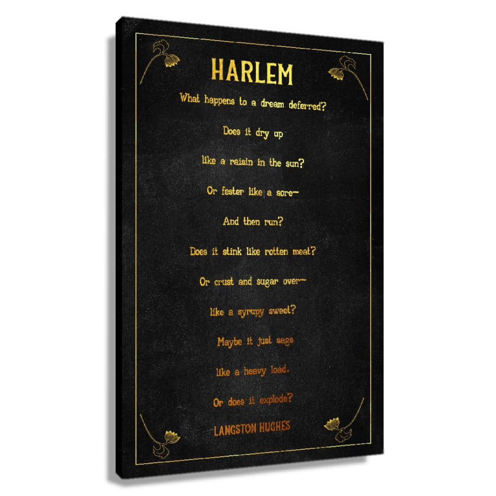 Harlem Poem Wall Decor Langston Hughes Quote Wall Art Poetry Poster ...