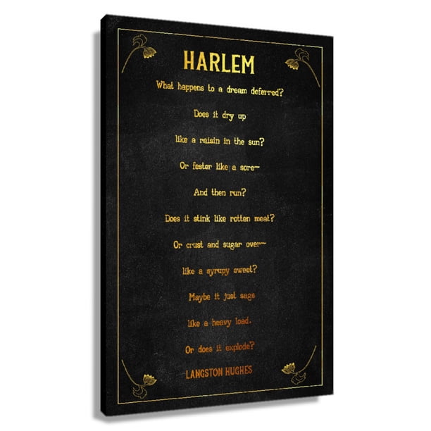 Harlem Poem Wall Decor Langston Hughes Quote Wall Art Poetry Poster ...