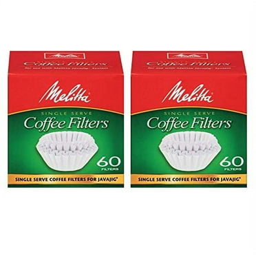 Melitta Single Serve Coffee Filters for JavaJig, 60 Count, Compatible ...